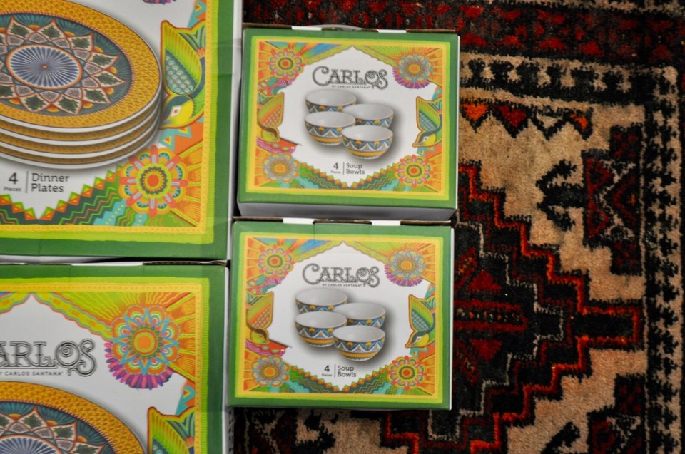 Carlos by Carlos Santana 8 Dinner Plates, 4 salad plates, 8 Soup Bowls ...