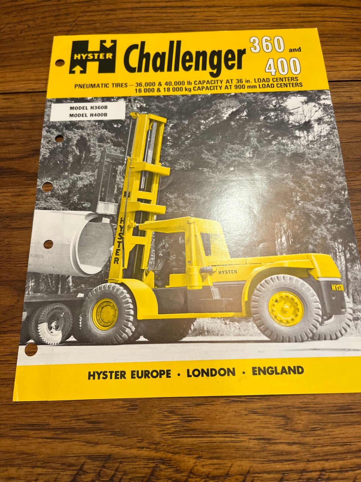 Hyster Challenger 360 400 Forklift Brochure AMIL22 | eBay