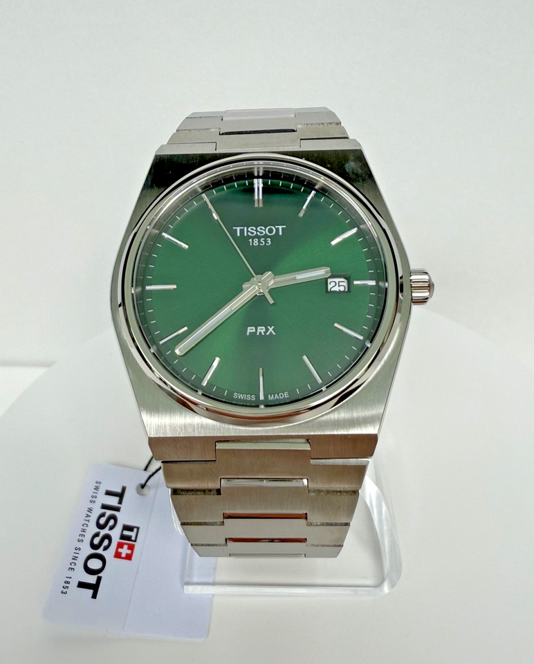 Tissot PRX Classic Quartz Tonneau Shape Men Wristwatch 40 mm ...