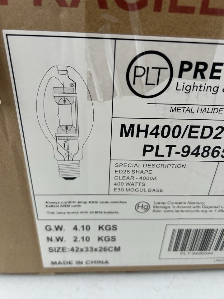 💡 LOT OF 10 PRECISION LIGHTING METAL HALIDE BULBS 400W PLT-9486544 | eBay
