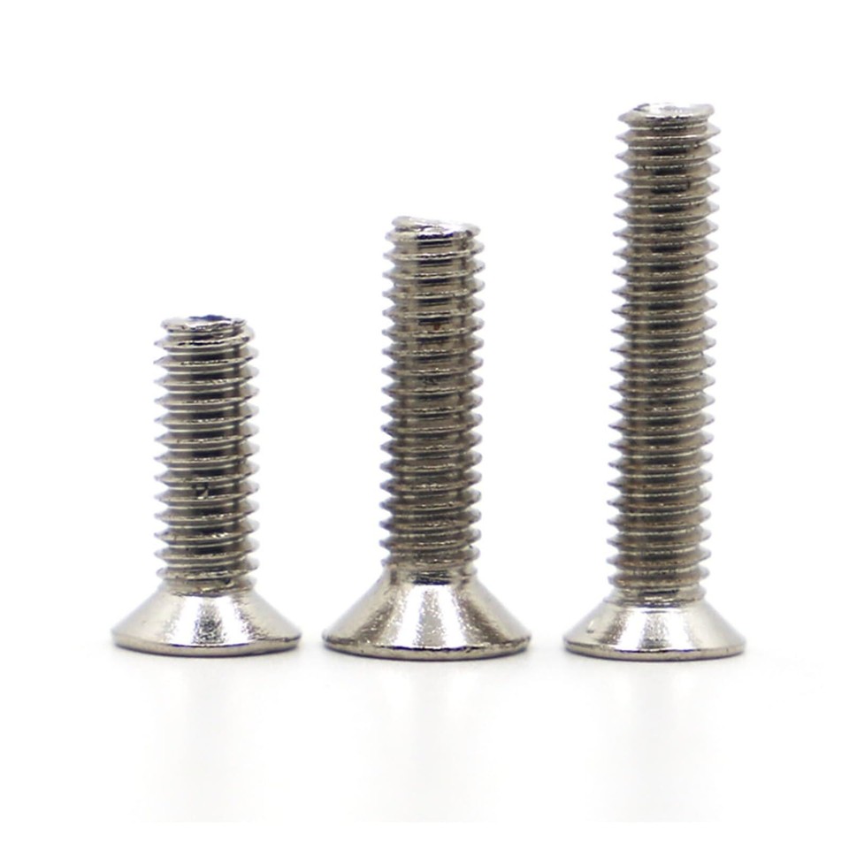 M1.2-M3 Nickel Plated Phillips Countersunk Bolt Machine Screw Flat Head ...