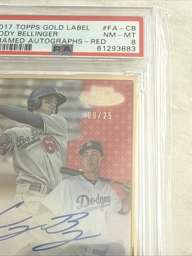 2017 Gold Label Cody Bellinger Autograph Auto Rookie Red RC /25 RARE ...
