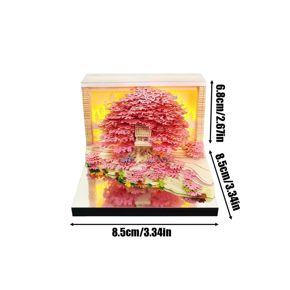 Time Piece Calendar 2026, 3D Sticky Notes 2026, Sakura Tree 3D Art ...