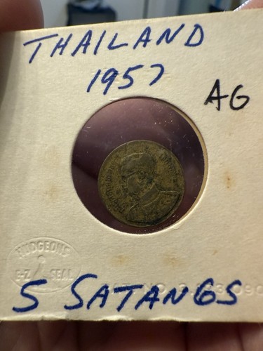 1957 Thailand 5 Satang Coin - AG | eBay