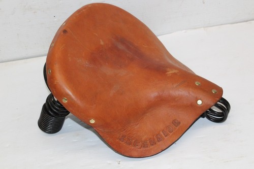 Exelsior Motorcycle Seat Saddle Springs Leather Antique Rare Restored ...