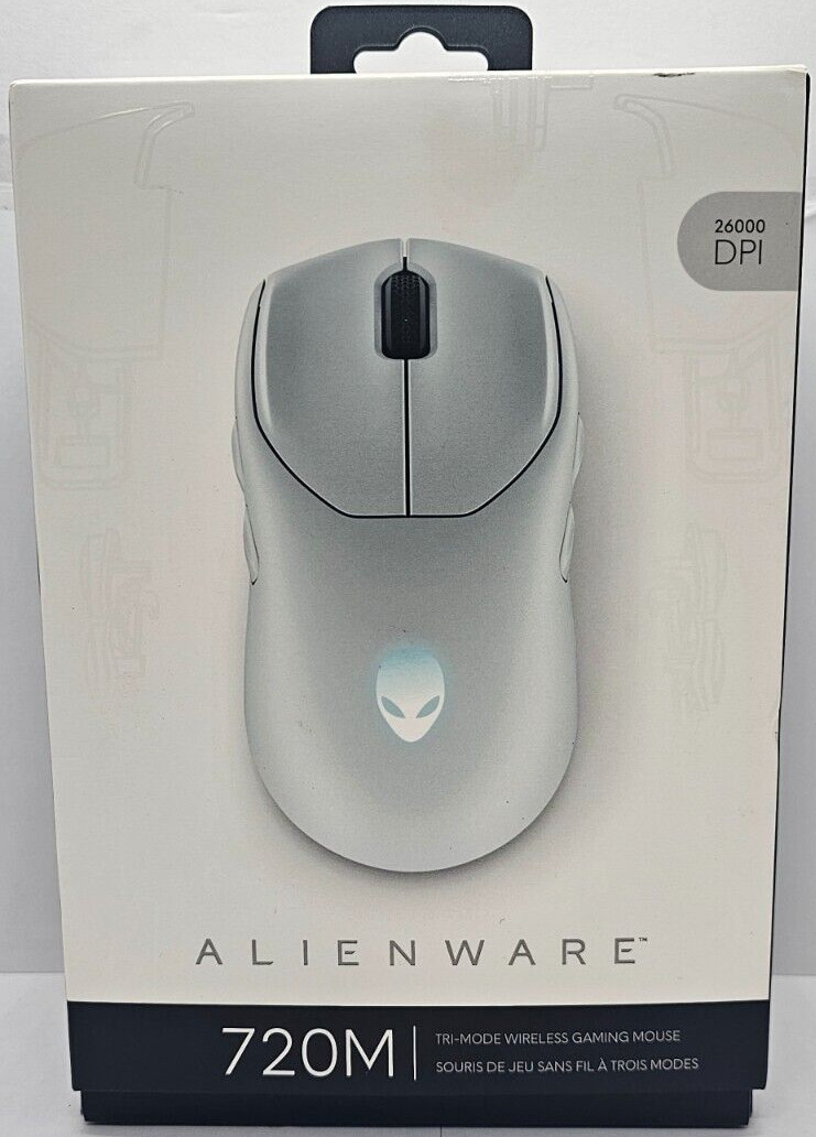 Alienware 720M Tri-Mode Wireless Gaming Mouse AW720M Lunar Light