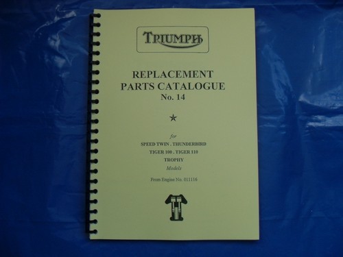 TRIUMPH PRE-UNIT PARTS BOOK FOR 1958 650 & 500 MODELS | eBay