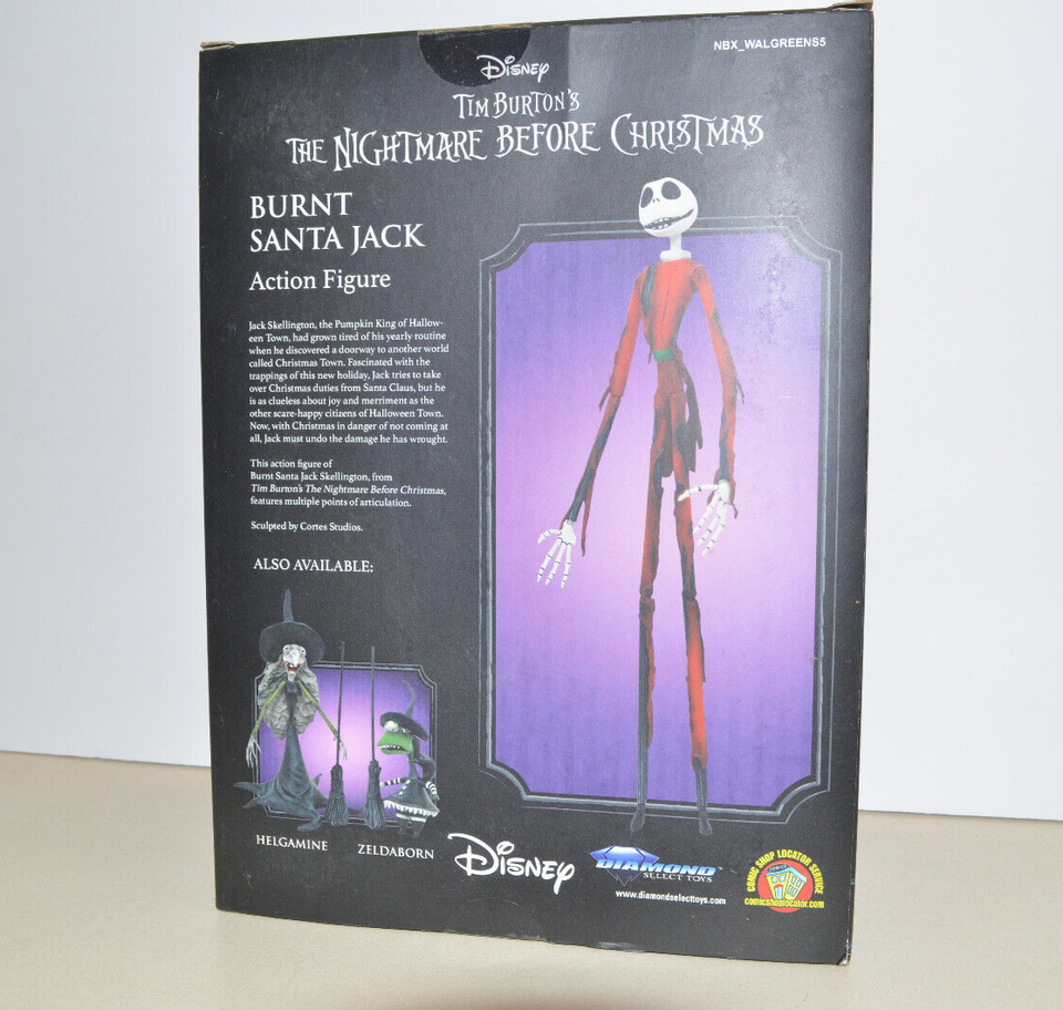 THE NIGHTMARE BEFORE CHRISTMAS BURNT SANTA JACK Action Figure MISB 2019 ...