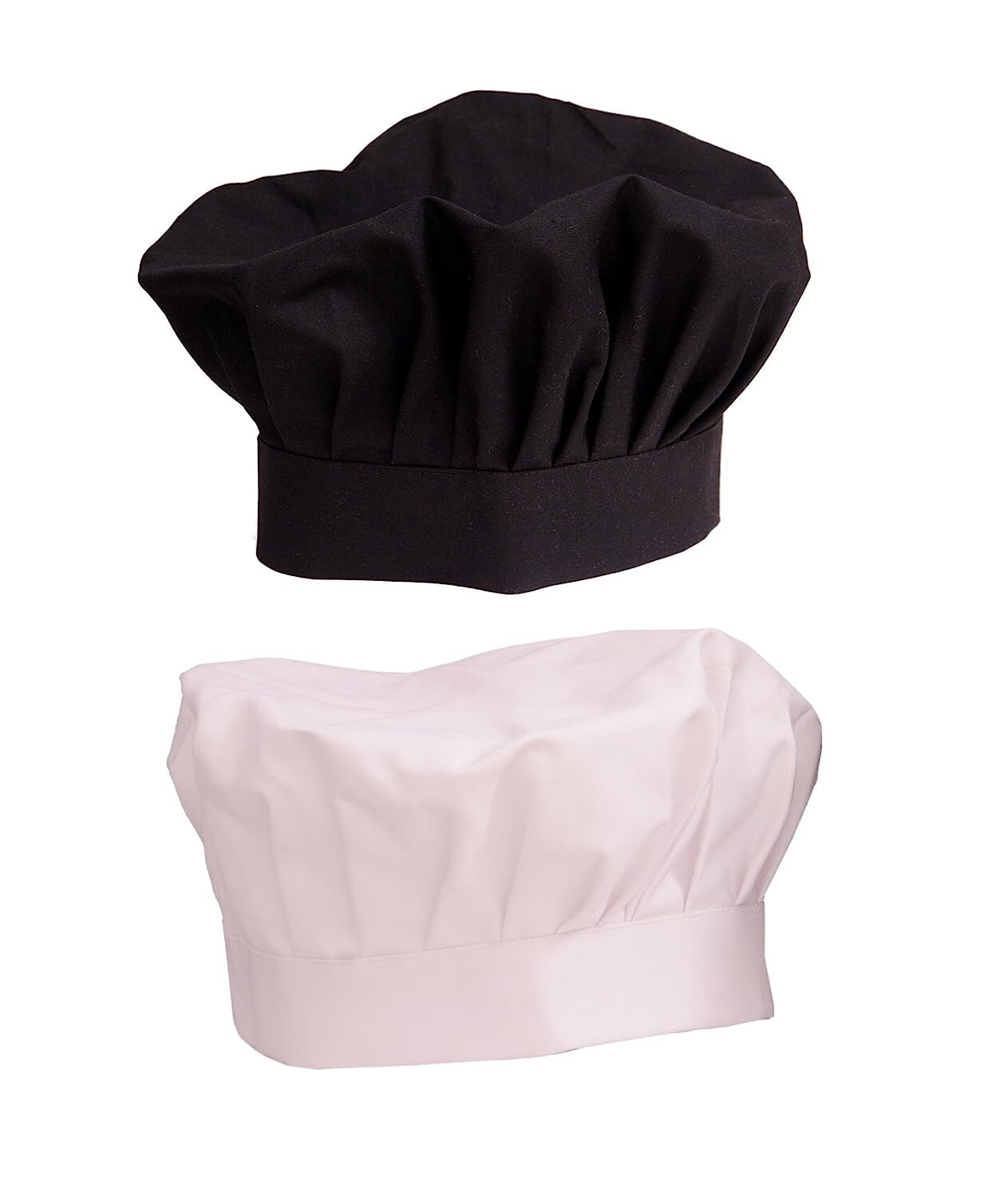 Simple Comfortable Combo of 2 Cooking Chef Hat Color White & Black For ...