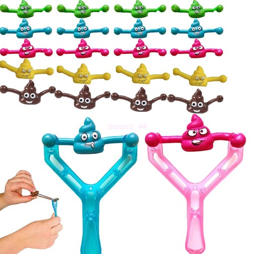 3X NEW AU Smiley Poop Slingshot Funny Toy for Kids Stretchy Flying Poo ...