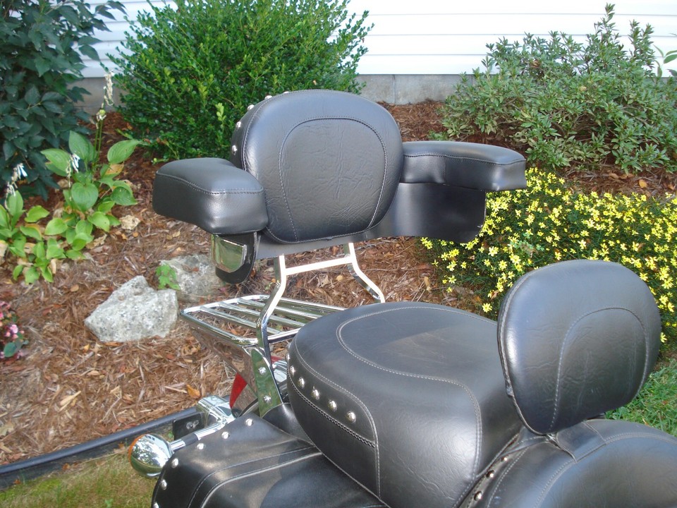 MOTORCYCLE PASSENGER REAR SEAT ARMREST/ W STUDS/W CUPHOLDER - Standard ...