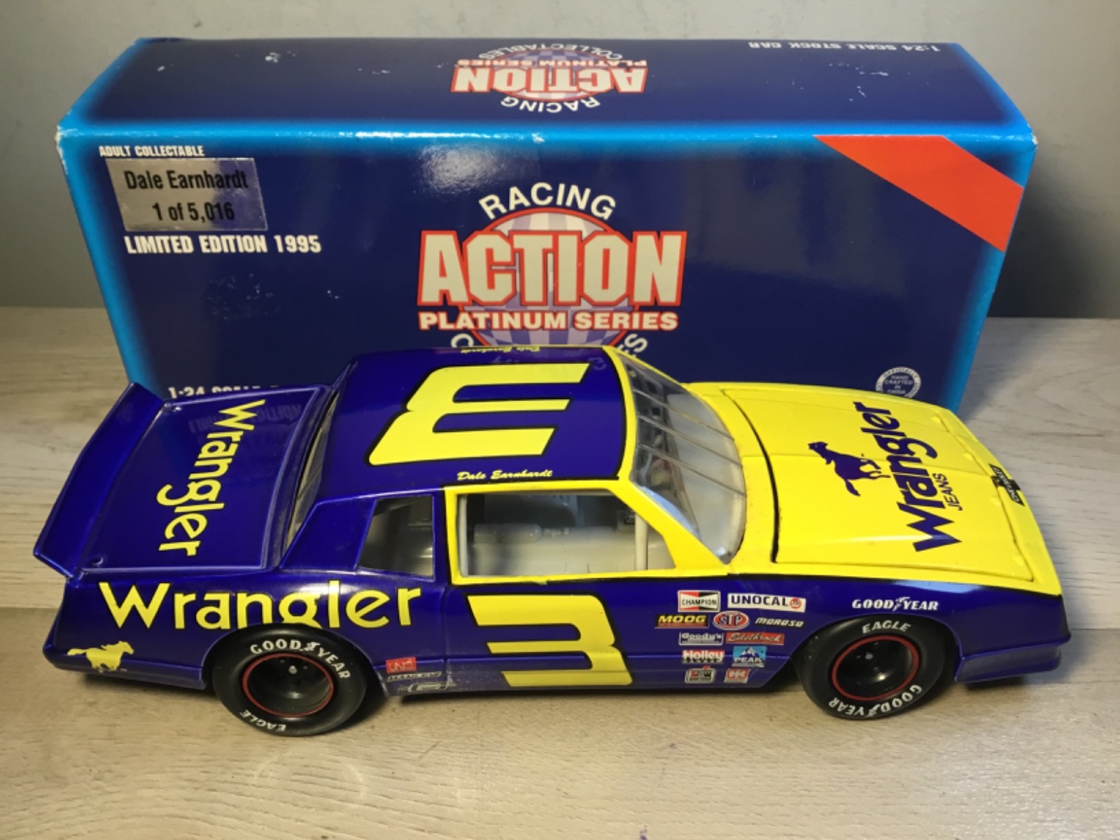 XRARE 1:24 Dale Earnhardt #3 WRANGLER 1984 "BLUE GOOSE" DieCast NASCAR ...