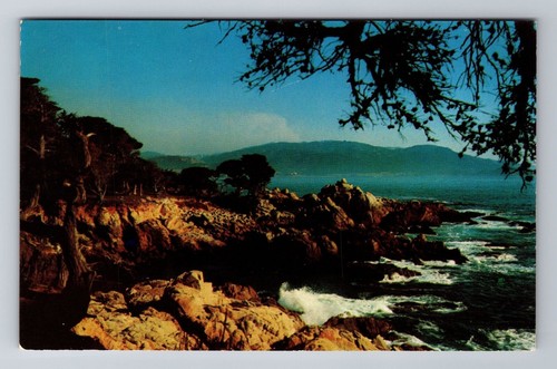 Monterey Peninsula CA-California, Shoreline, Pacific Ocean, Vintage ...