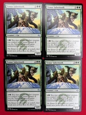 MTG 4X Temur Sabertooth X4 Fate Reforged Magic - NM | eBay