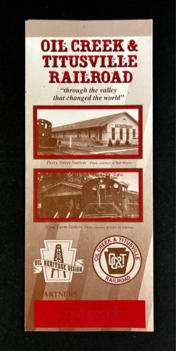 1996 Oil Creek Titusville Railroad Oil City PA Vintage Travel Brochure ...