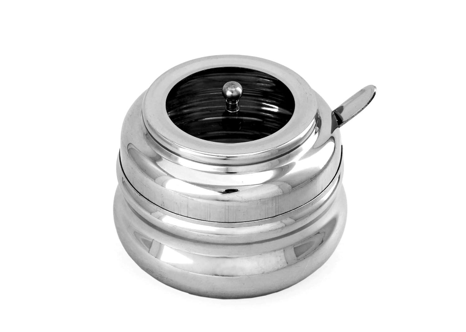 Stainless Steel Ghee/Pickle Pot with See Through Lid - 300ml, Set of 1 ...
