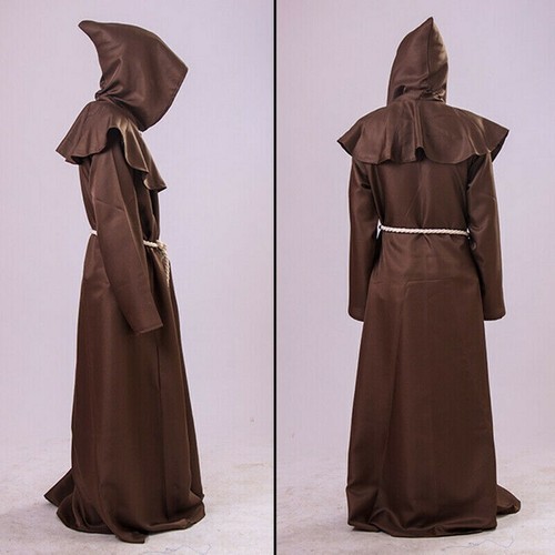 Priest Male Christian Cloaks Medieval Monk Clothes Halloween Party ...