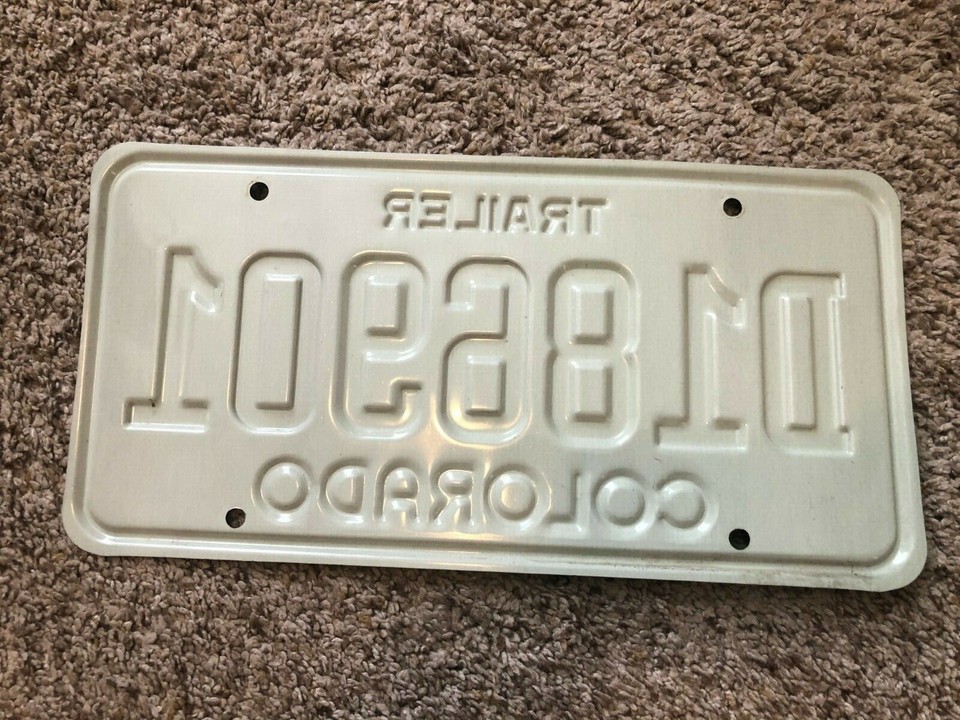 COLORADO TRAILER LICENSE PLATE 1990s | eBay