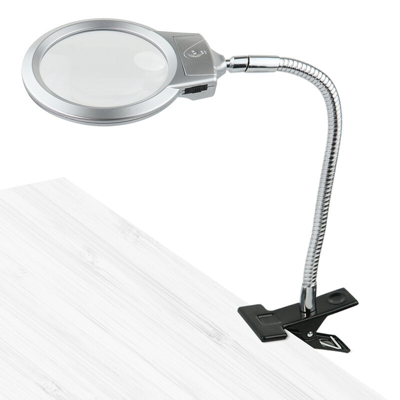 New Lighted Table Top Desk Magnifier Magnifying Glass with Clamp | eBay