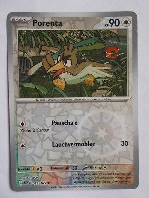 Pokemon Karten Karmesin & Purpur - 151 - 83/165 Porenta | eBay.de
