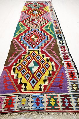 Vintage Turkish Kilim Runner, Aisle Rug, Hallway Long Rug Carpet Runner ...