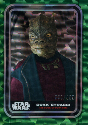 2023 TOPPS STAR WARS FLAGSHIP DOKK STRASSI #40 GREEN FOIL BASE CARD 230 ...