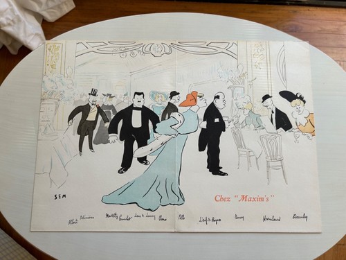 ORIGINAL VINTAGE CHEZ MAXIM’S RESTAURANT MENU PARIS, FRANCE (FRAMED ...