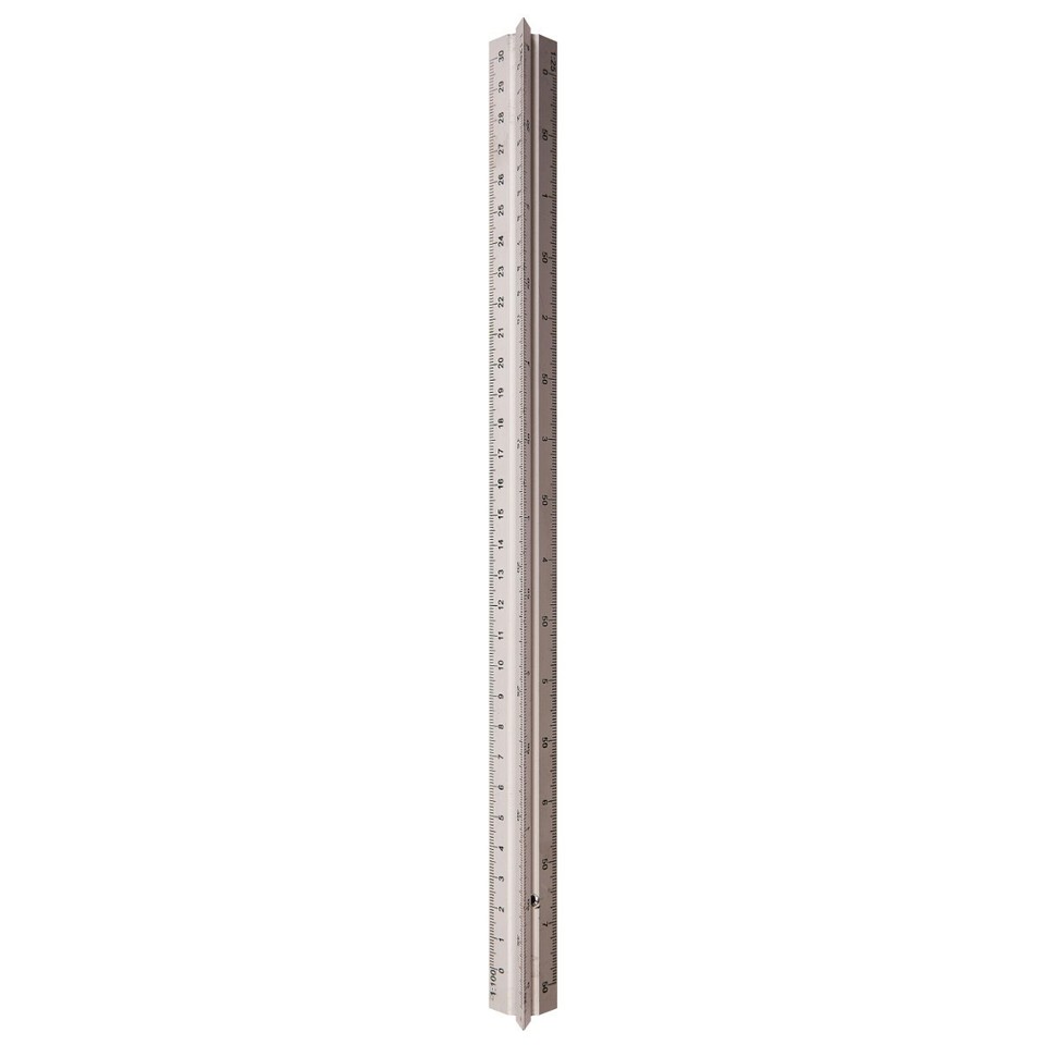 AMTECH 12"300mm Aluminum Tri-Scale Ruler for Engineers and Architects ...