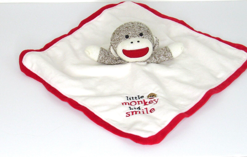 Baby Starters Sock Monkey Lovey Rattle Security Blanket Little Monkey ...