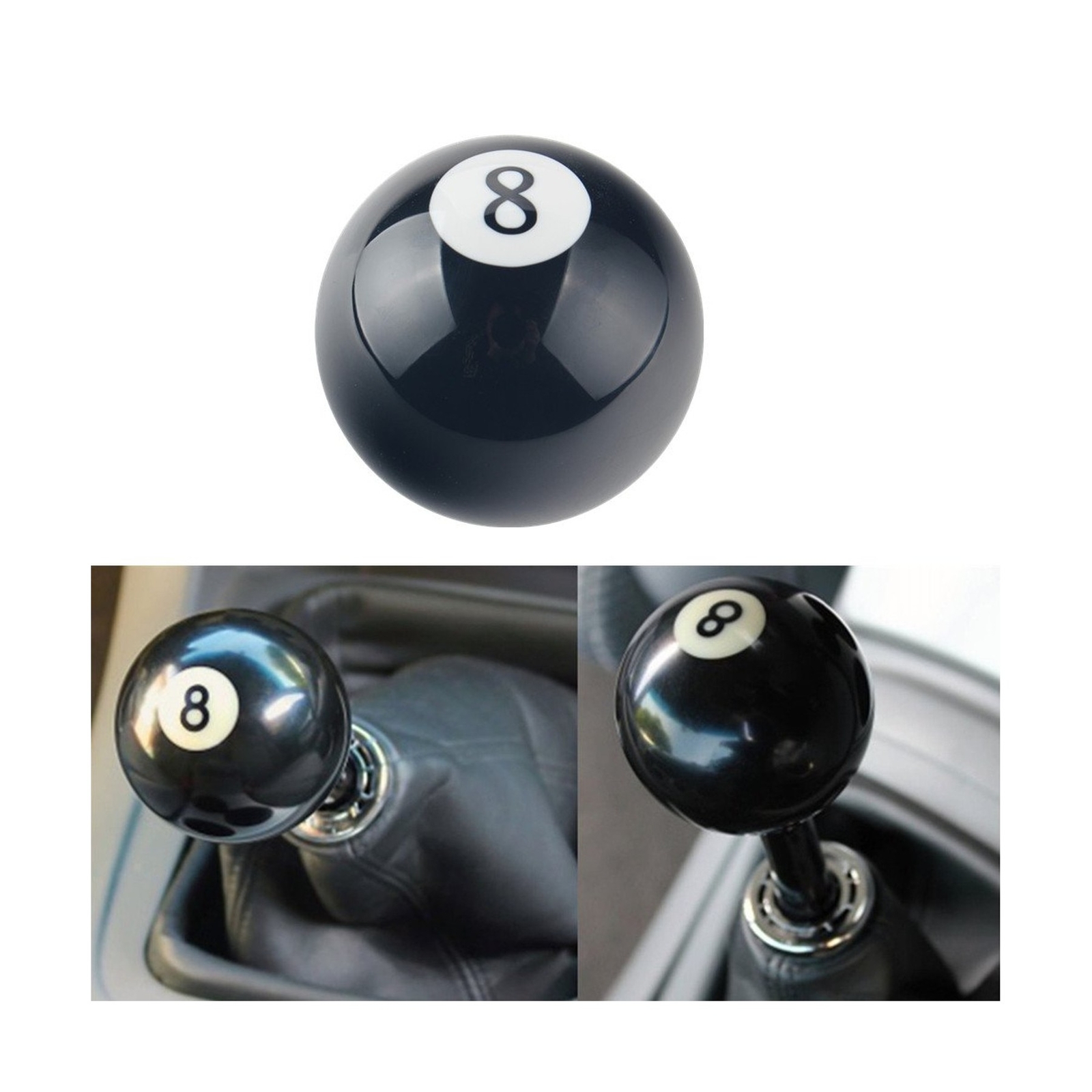 Manual Gear Shift Lever Shifter Knob Black 8 Ball Compatible 4 5 6 ...