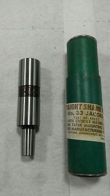 New Jacobs A4333 1" Straight Shank Arbor x No. 33 Taper Chuck 33JT ...