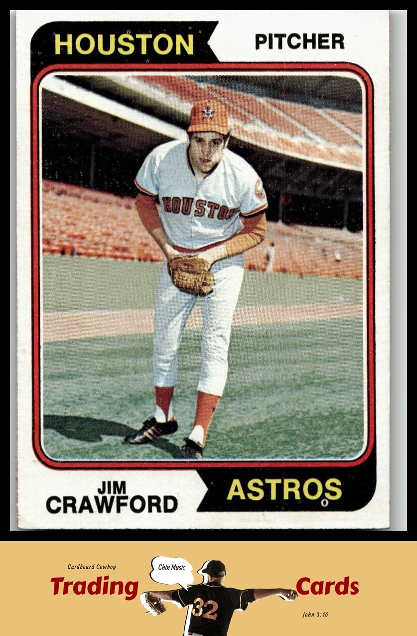 1974 Topps #279 Jim Crawford Houston Astros RC Baseball Card EX | eBay