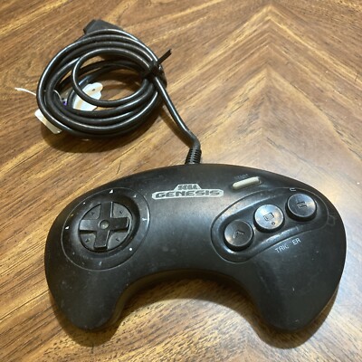 Used Original Sega Genesis 3 Button Controller And Sega Controller OEM ...