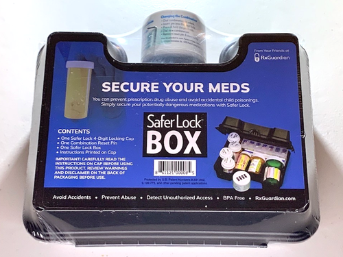 RxGuardian Safer Lock Box: Secure Your Meds with Locking Cap, Sealed ...