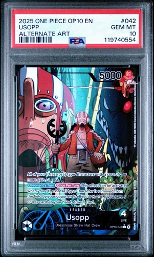 One Piece OP10-042 Usopp Royal Blood Leader Alt Art PSA 10 | eBay