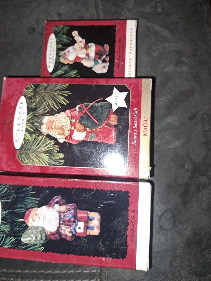 3 Halmark Santa Ornaments | eBay