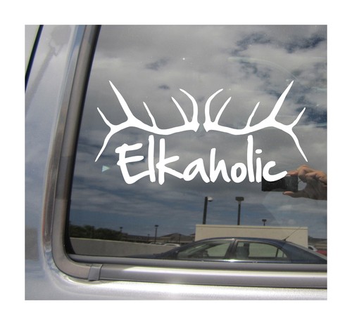 Elkaholic Elk Moose - Hunter Hunting Antlers Car Truck Vinyl Decal ...