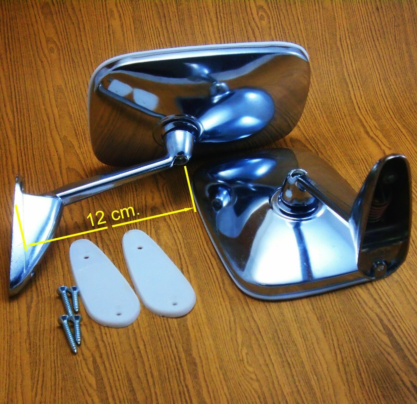Chevy Ford Hot Rod Custom Chrome 5.9"x3.9" Swan Neck Side View Mirrors ...