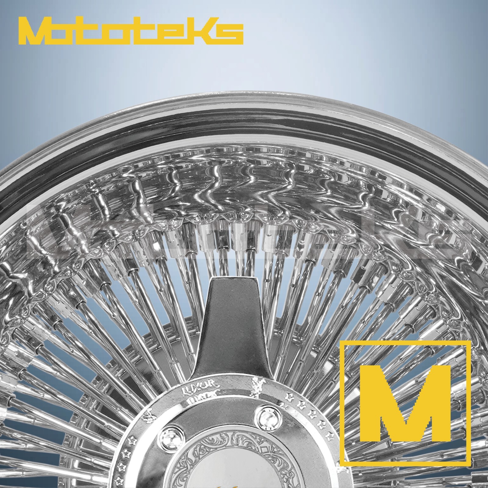 15X10 LUXOR WIRE WHEELS 100 STRAIGHT REV CHROME RIMS ADAPTER KNOCK OFF ...