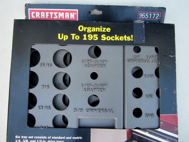 Vintage Craftsman Socket Organizer Set Trays Metric/Standard #65172 for ...