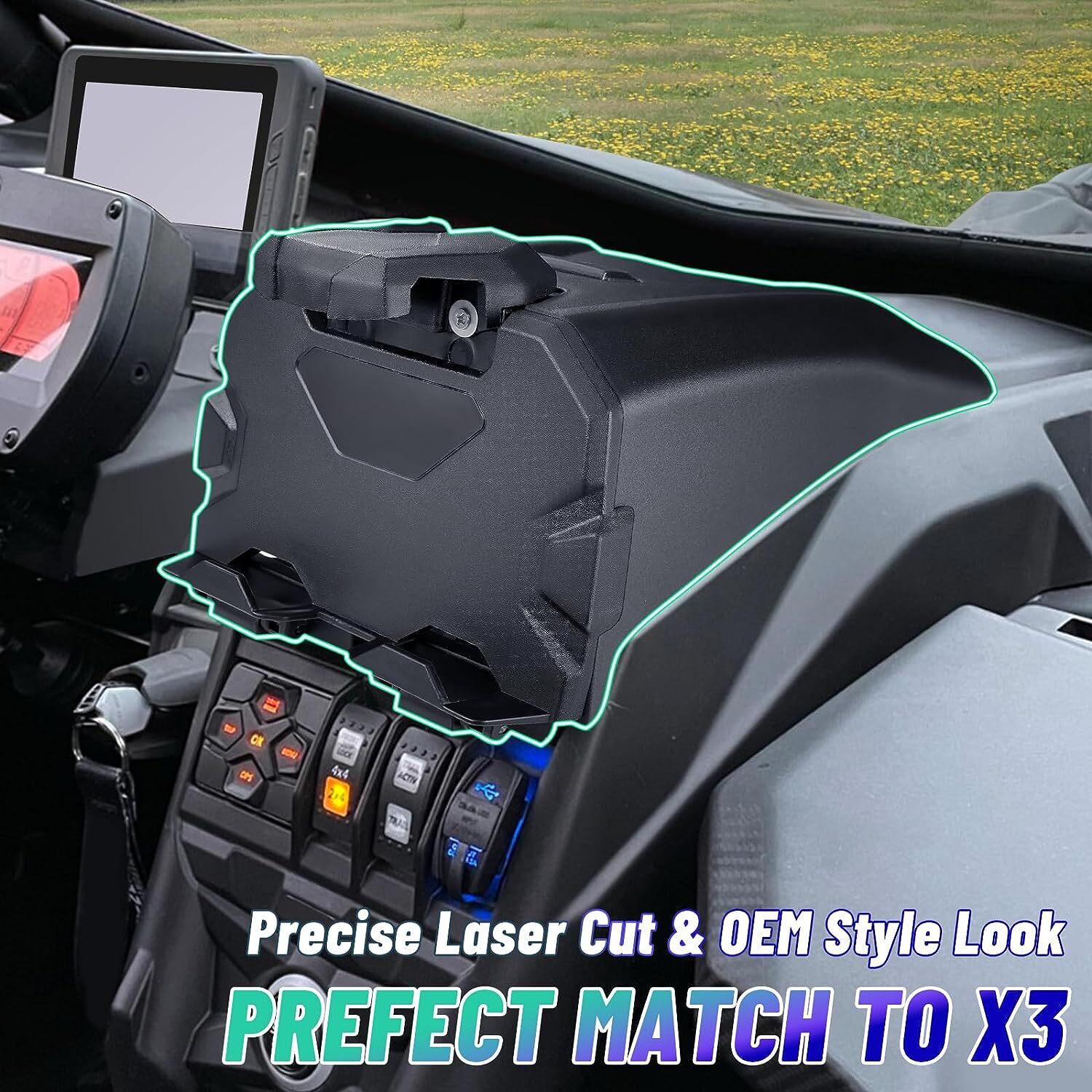 For 17-24 Can-Am Maverick X3 & Max HDPE Electric Device Tablet Holder ...