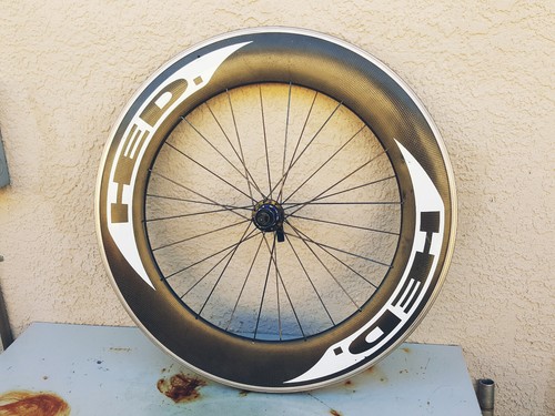 HED Carbon Rear Wheel 28 Hole Track Rim Brake Racing Bicycle Vintage ...