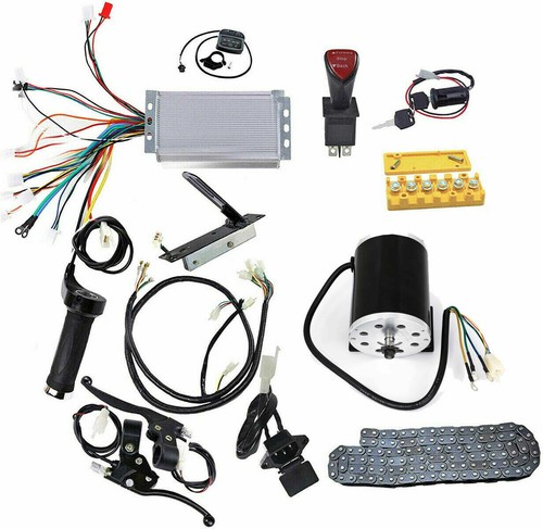 48V 1800W Brushless Electric Motor Kit Controller for Go kart Scooter ...