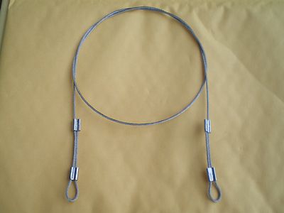 5 PCS. STAINLESS S. 1/16" WIRE ROPE SPINNER LEADER 30" 400 LBS TEST/NO ...