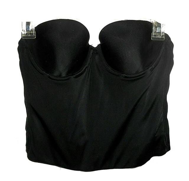 Corset Longline Bra Maidenform Custom-lift Strapless Underwire Black ...