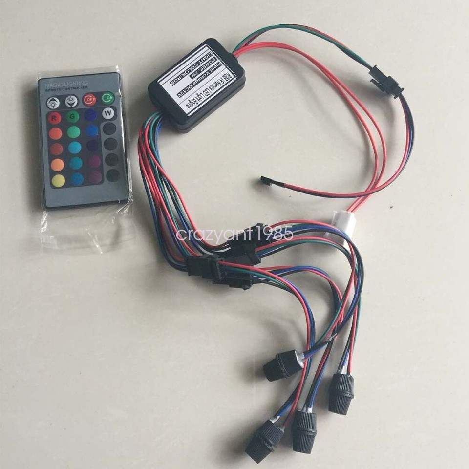 RGB DC12V 2W Car Side Glow Fiber Optic LED Light Source illuminator ...
