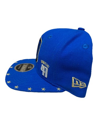 Dallas Mavericks Dirk Nowitzki Cap Hat RARE Gold Lined NBA Trophy Patch ...