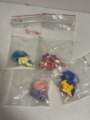 Vintage Hasbro 1980's G1 My Little Pony Mlp Lot Of 4 Neon Miniature ...
