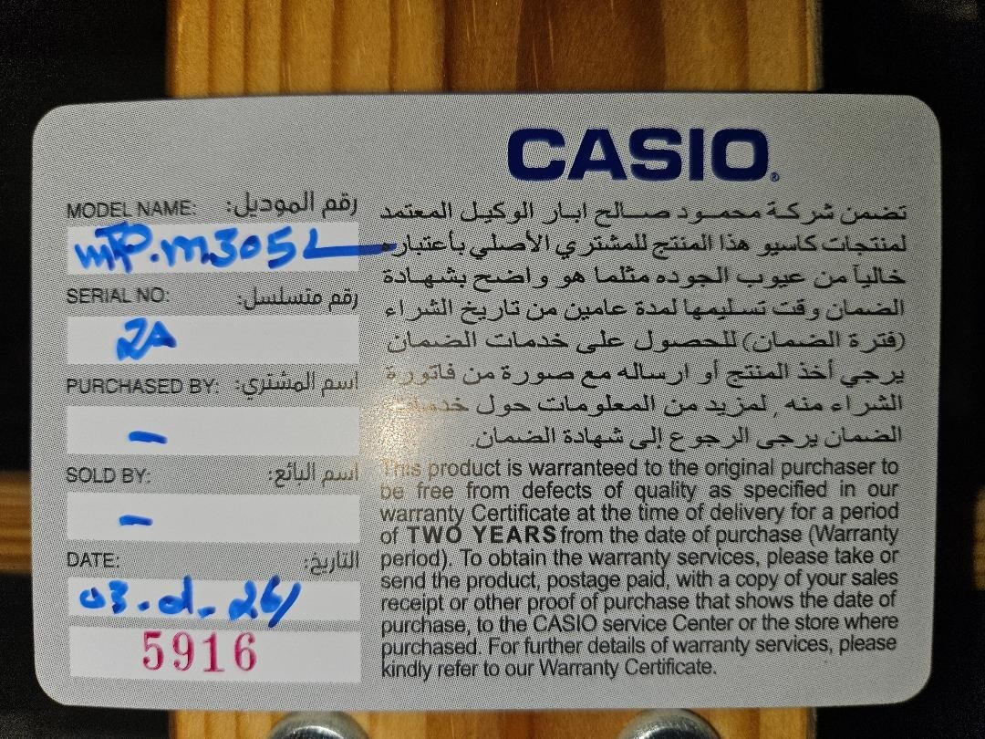 Casio Analog Blue Dial Men's Watch-MTP-M305L-2AVDF | eBay UK