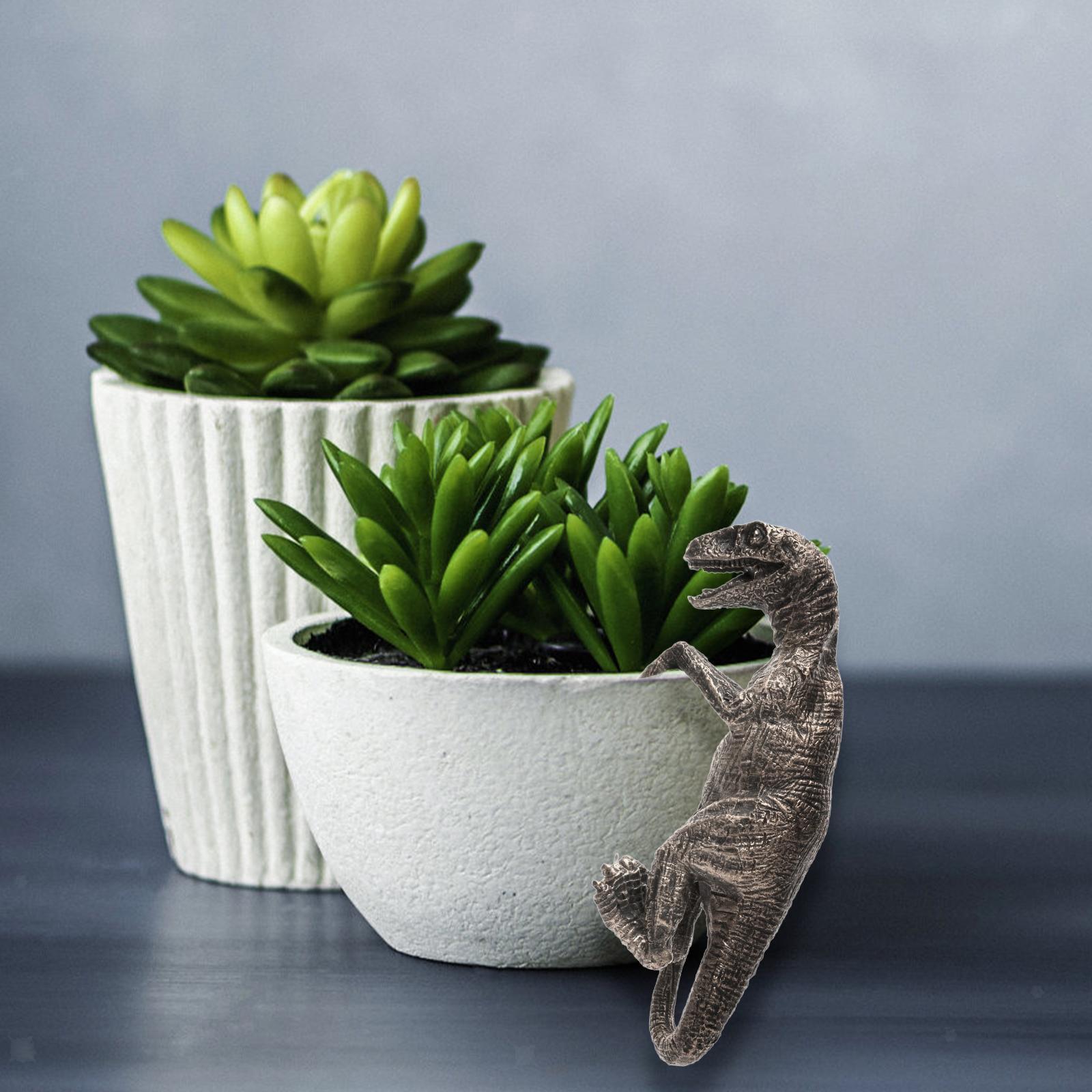 Hanging Velociraptor Statue Flower Pot Hugger for Home Office Desk ...